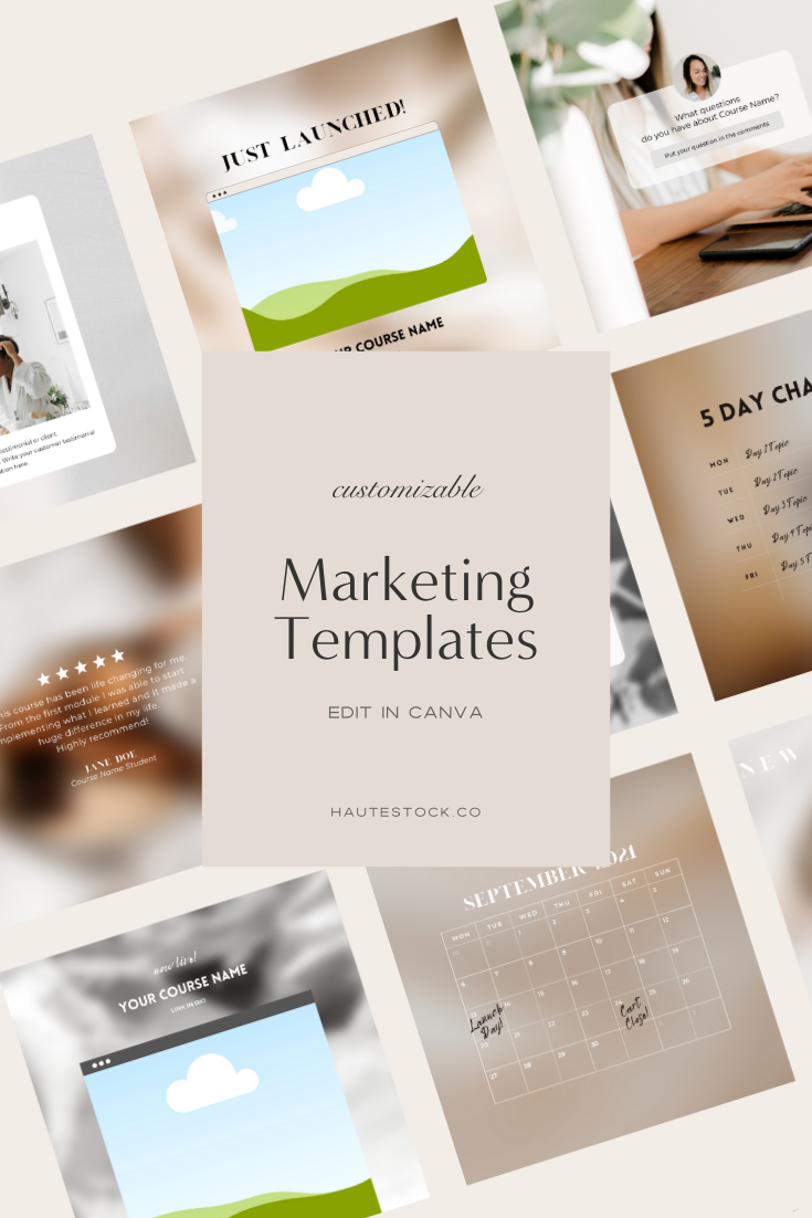 Customizable Canva Templates for Marketing & Social Media - Haute Stock ...