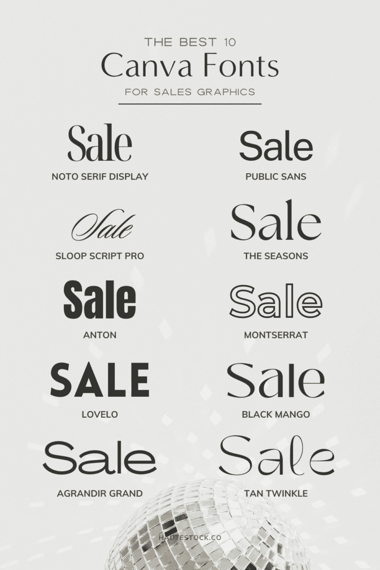 10 Fonts we Love for Creating Sales Graphics & Why They Work - Haute ...