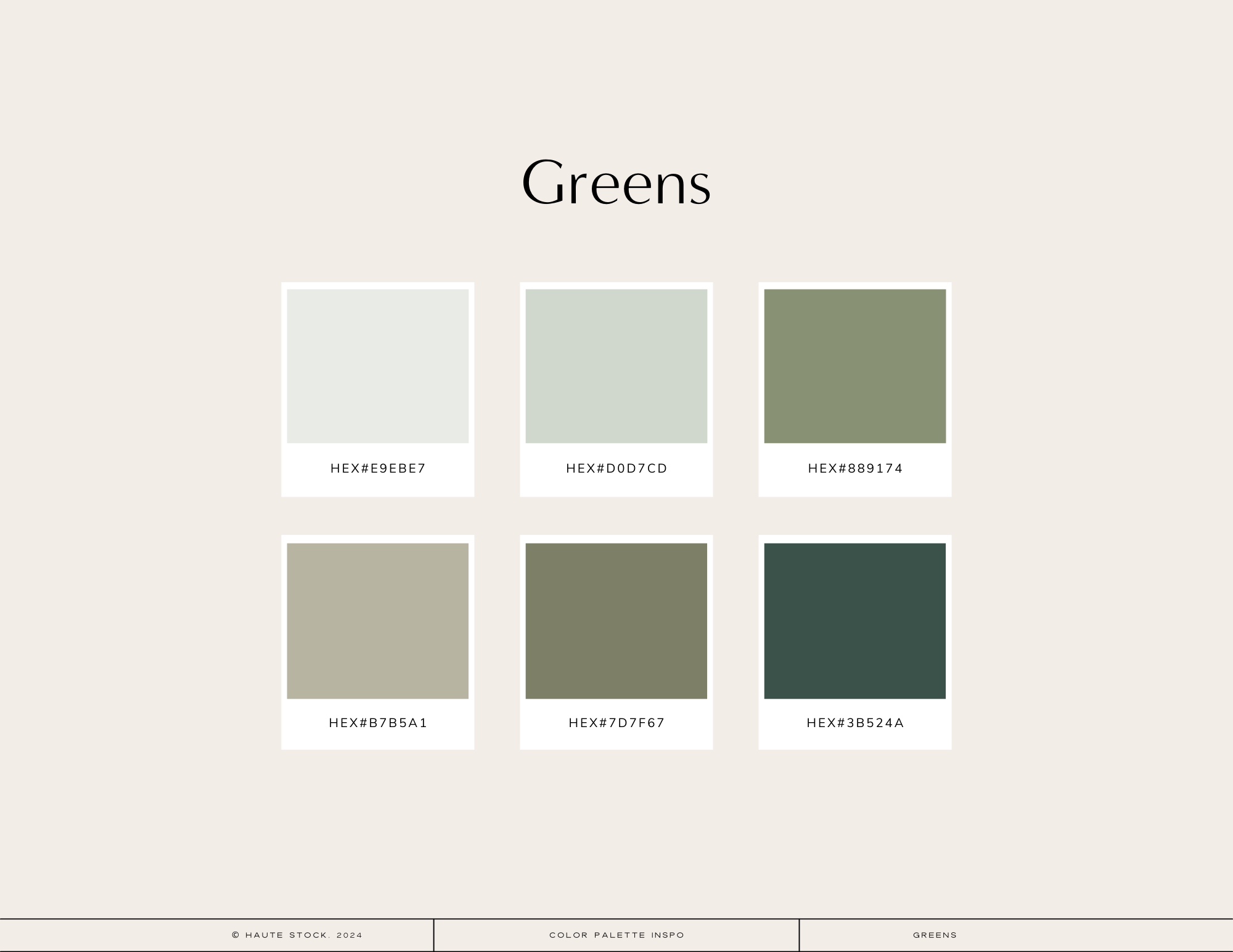 Green Branding Color Palette Inspiration - Haute Stock Blog