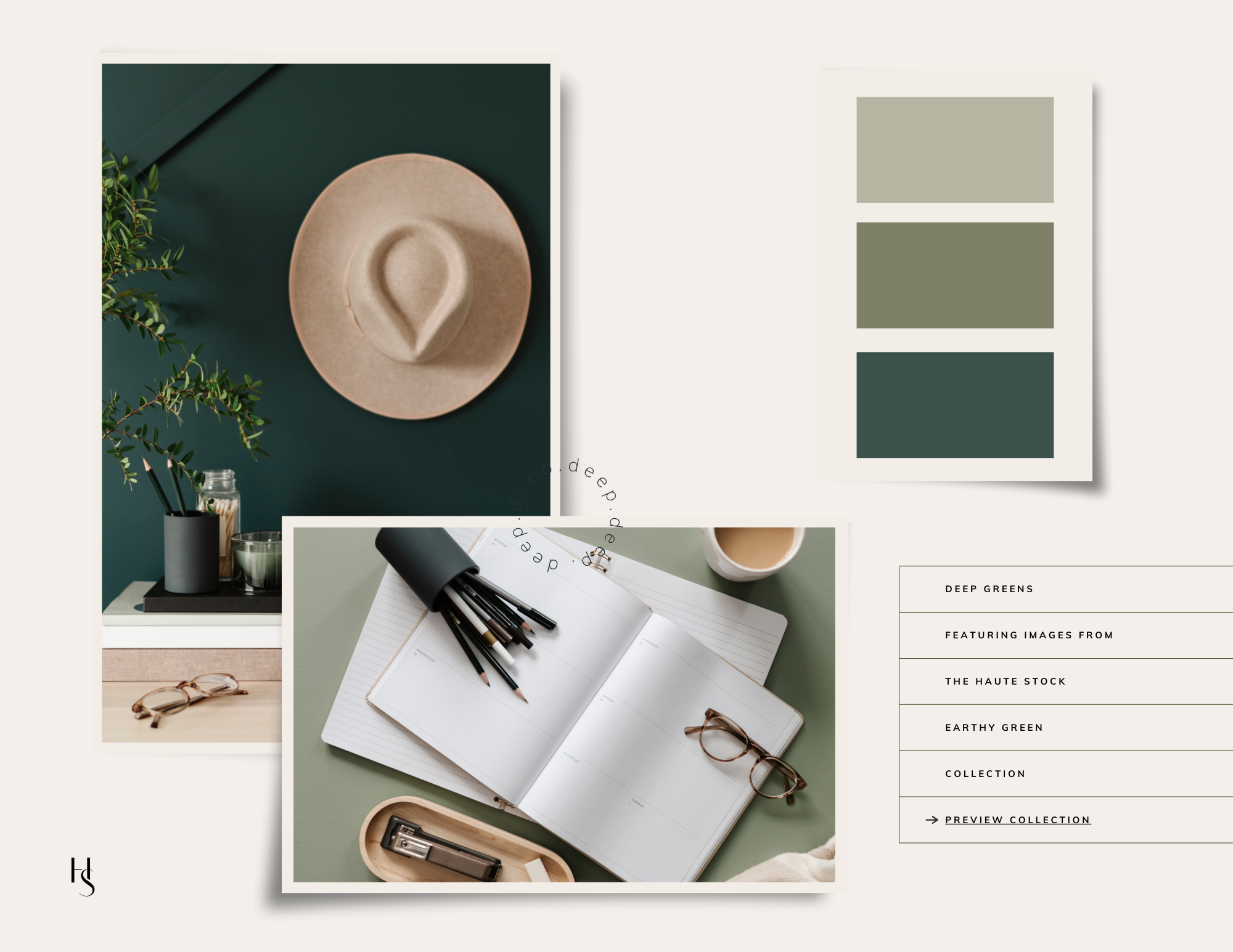 Green Branding Color Palette Inspiration - Haute Stock Blog